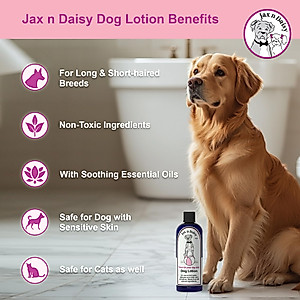 Jax N Daisy Don't Let Your Dog Itch Lotion Itch Relief for Dogs, 8oz Treatment and Skin Soother for Dogs with Itchiness and Hot Spots - Dog Grooming Supplies - Anti Itch for Dogs