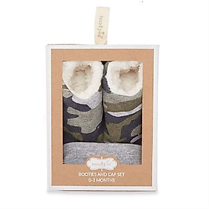 Mud Pie Camo Cap and Booties Set