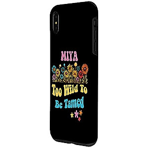 iPhone XS Max MIYA Name Cute Retro Girls Wildflower MIYA Name Case