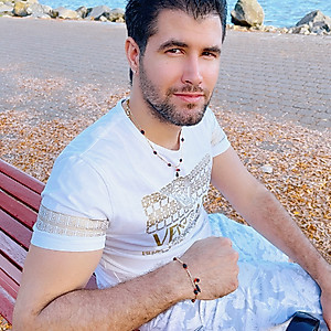 JEWELRSTITION Azabache Bracelet for Women and Men, Jet Stone Amulet and Figa Hand for Evil Eye Protection, 7.5"