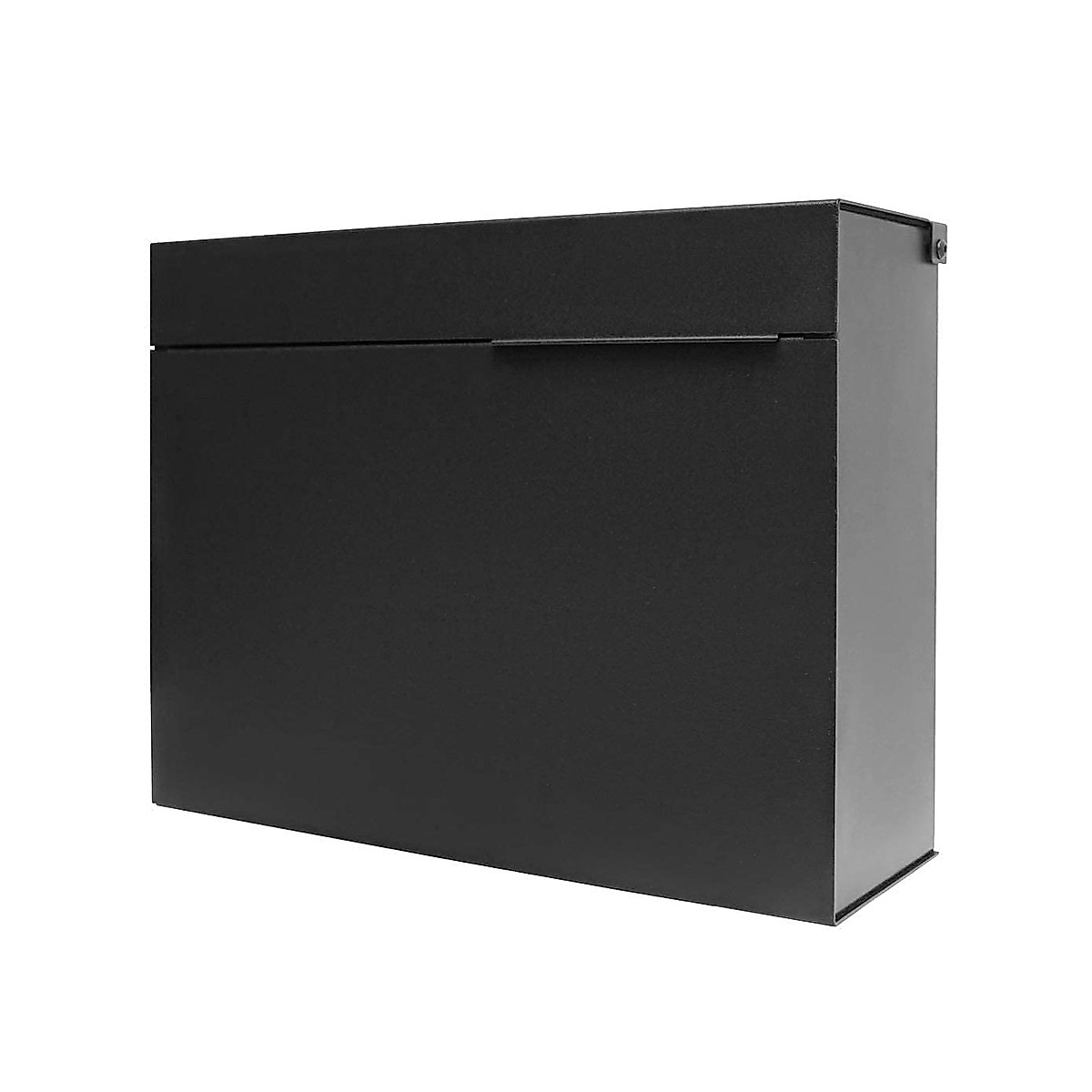 Movo Home Mailbox, Modern Wall Mounted (Herman (Black))