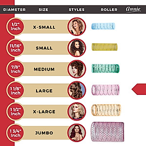 Annie 1-1/8" Wire Mesh Hair Rollers - 12 Pcs.