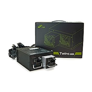 FSP Twins Pro ATX PS2 1+1 Dual Module 900W Certified 80Plus Gold Hot Swappable Redundant Digital Power Supply with Guardian Monitor Software FSP900-50REB (Twins Pro 900)