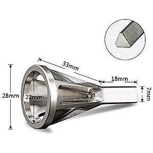 Deburring External Chamfer Tool Drill Bit Remove Repair Tool Triangle Shank, High Manganese Steel Silver 1pcs