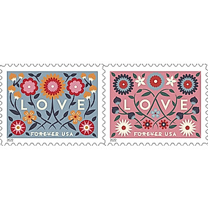 Love 2022 Forever First Class Postage Stamps -- Valentine, Wedding, Celebration, Anniversary, Romance, Party -- 1 Sheet, 20 Stamps --