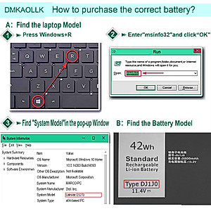 DMKAOLLK 42Wh DJ1J0 Battery for Dell Latitude 7280 7290 7380 7390 7480 7490 E7280 E7290 E7380 E7390 E7480 E7490 Series DJ1JO P28S P28S001 451-BBZL K8X0T1 ONFOH 11.4V