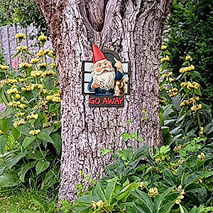 JHWKJS Elf Out The Door Tree Hugger Naughty Garden Gnome Peeker Yard Art Funny Whimsical Tree Sculpture Garden Decoration for Patio Yard Lawn Porch Ornament Gift