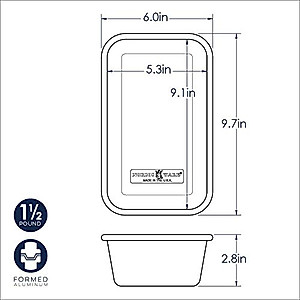 Nordic Ware Nordic Ware-45900-Loaf, 1-1/2 Pound, Natural Aluminum Commercial Loaf Pan, Silver