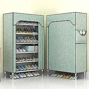 MFCHY Dust Resistance Lattices Non-Woven Fabric Shoe Rack Shoe Tower Storage Organizer Cabinet Stock (Color : D)