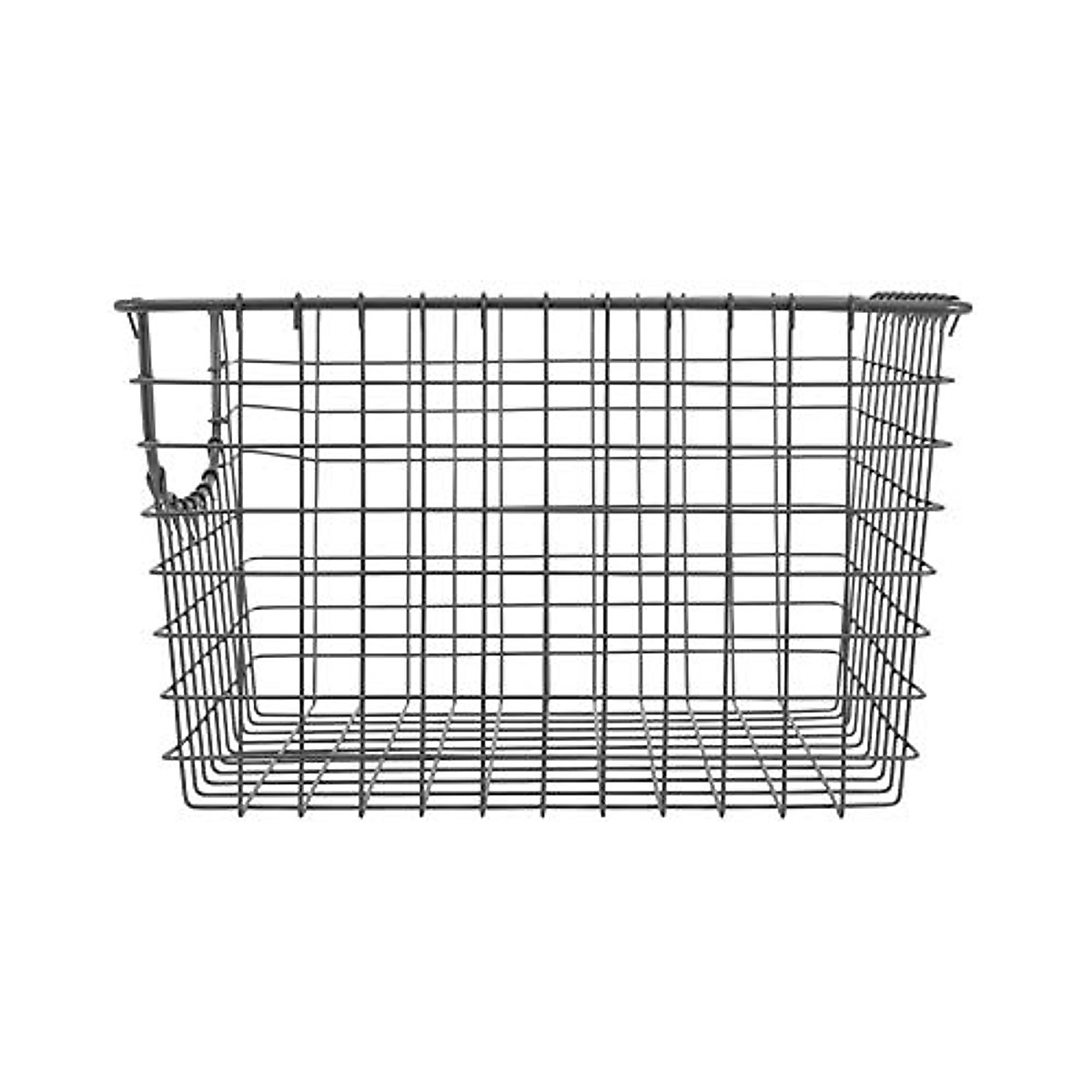 Spectrum Diversified Scoop Wire Storage Basket, Medium, Industrial Gray, 6-Pack