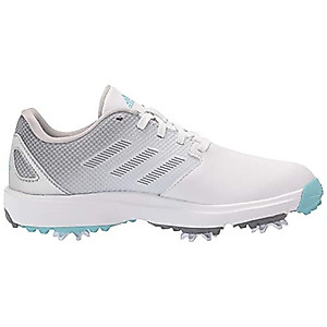 Adidas Golf Shoe, White/Grey/Hazy Sky, 2.5 US Unisex Big Kid