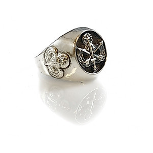 SILVERLAND1 WWII US Army Parachutist Special Forces Solid Sterling Silver 925 Ring (9.5)