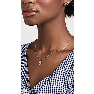 Tory Burch Women's Kira Clover Pendant Necklace, Tory Gold, One Size