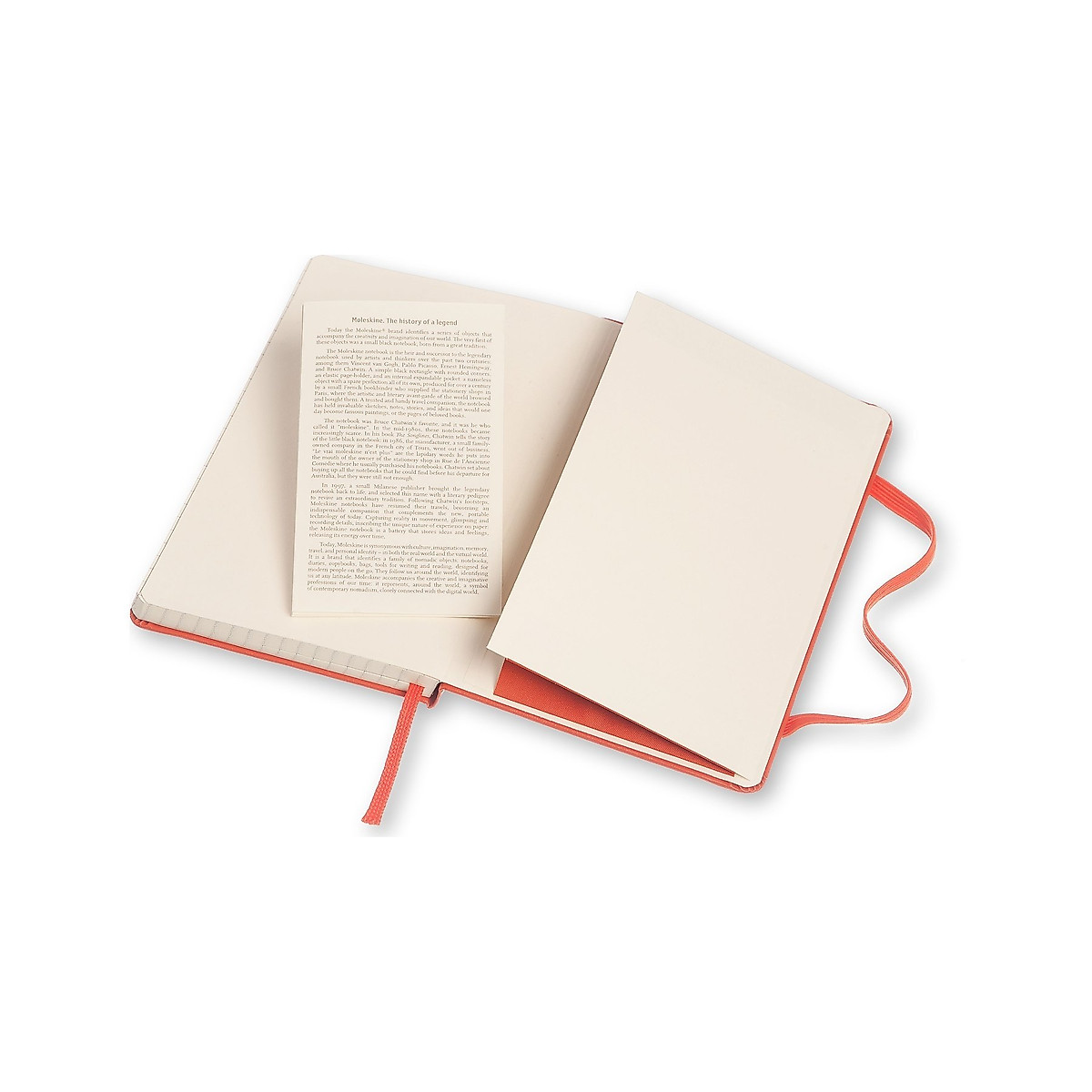 Moleskine Classic Notebook, Pocket, Squared, Coral Orange, Hard Cover (8051272893731)