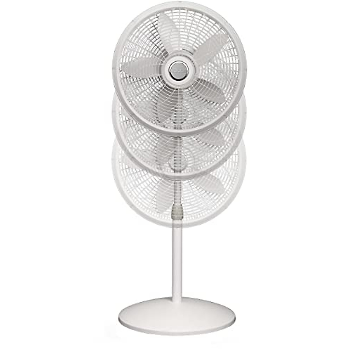 Lasko Oscillating Pedestal Fan, Adjustable Height, 3 Speeds, for Bedroom, Living Room, Home Office and College Dorm Room, 18", White, 1820