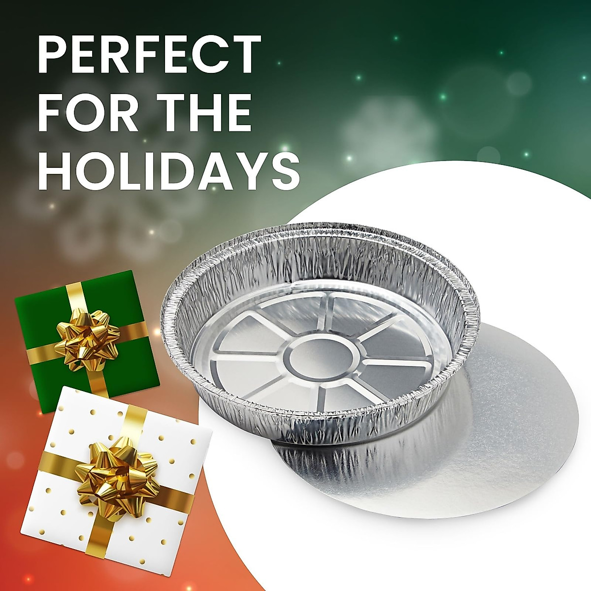 25 Pack 9 Inch Round Aluminum Pans with Lids, Disposable Foil Pie Tins for Baking, Roasting, Broiling, Cooking