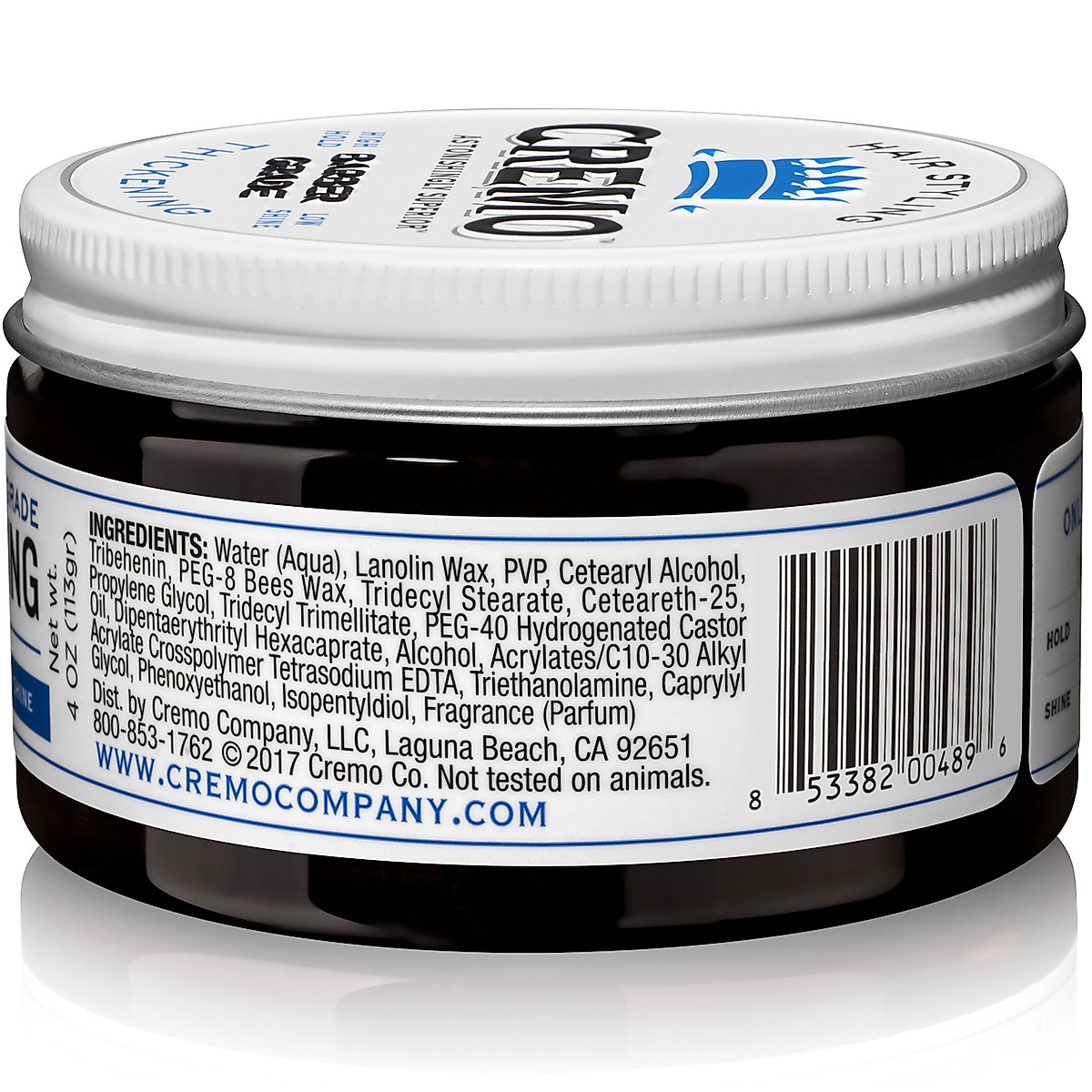 Cremo Mens Hair Paste - Premium Barber Grade Thickening Paste with High Hold and Low Shine, 4 Oz