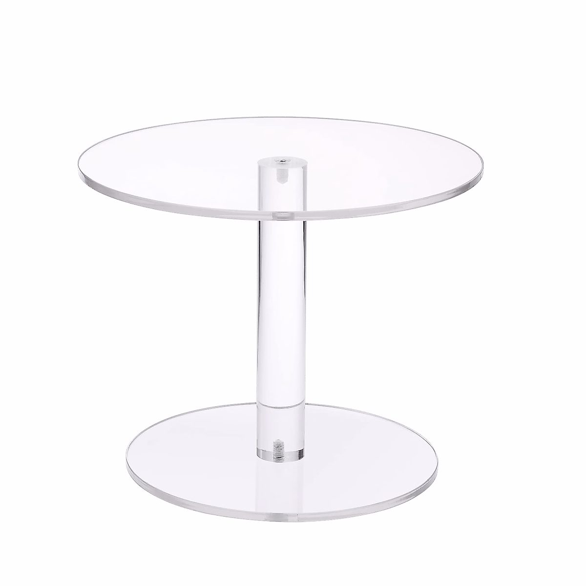 KVMORZE Acrylic Cake Stand, Clear Round Cupcake Stands for Dessert Table, Dessert Cupcake Pastry Candy Display Riser for Wedding, Event, Party, Cake Holder for Cupcake Dessert Cake Pizza (7.8in)