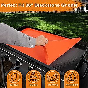 HEYYUMI Griddle Mat for 36" Blackstone Grill,36 Inch Heavy Duty Food Grade Silicone Grill Cover Mat Top Cover,Protect Your Grill from Rodents, Insects, Debris and Rust,Reusable BBQ Grill Mat