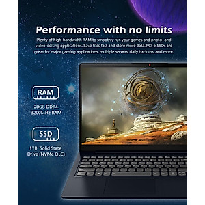 Lenovo Ideapad 3i 15.6" FHD Touch Laptop for Business, Student, Intel 11th Generation Core i5, 20GB DDR4 Memory, 1TB SSD, Intel Iris X Graphics, HDMI, Windows 11,Abyss Blue, W/GaLiMu