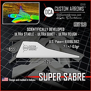 DCA Custom Arrows Super Sabre Vanes (40, White)