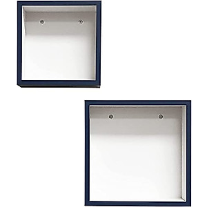 InPlace 2 Pc 10 in W & 8 in W Navy Cube Shelf Set