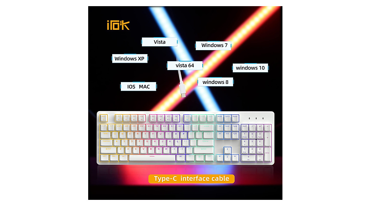 IROK FE87/104 RGB Mechanical Keyboard - Customizable Gaming