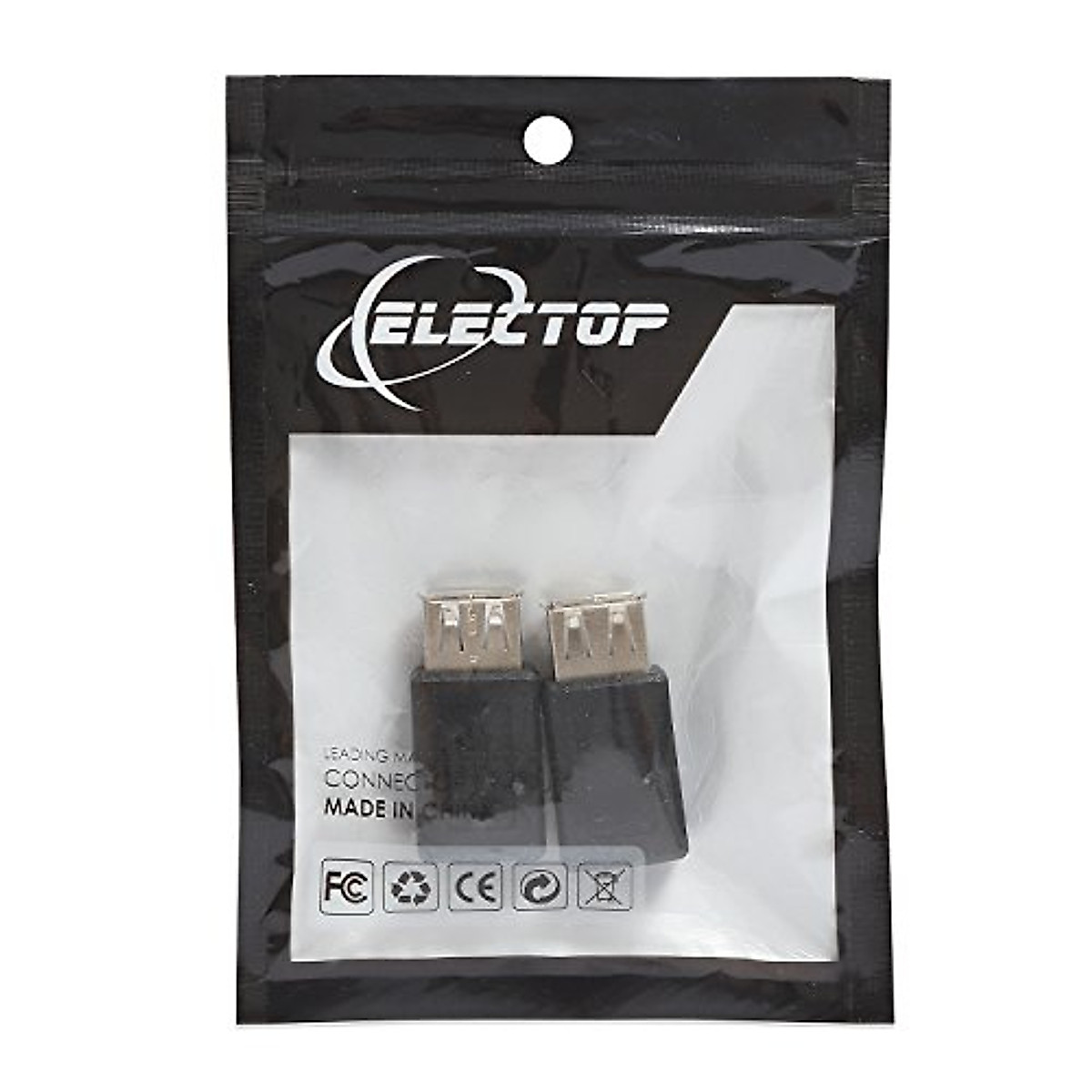 ELECTOP 2 Pack USB 2.0 A Female to USB Micro Female Adapter Converter
