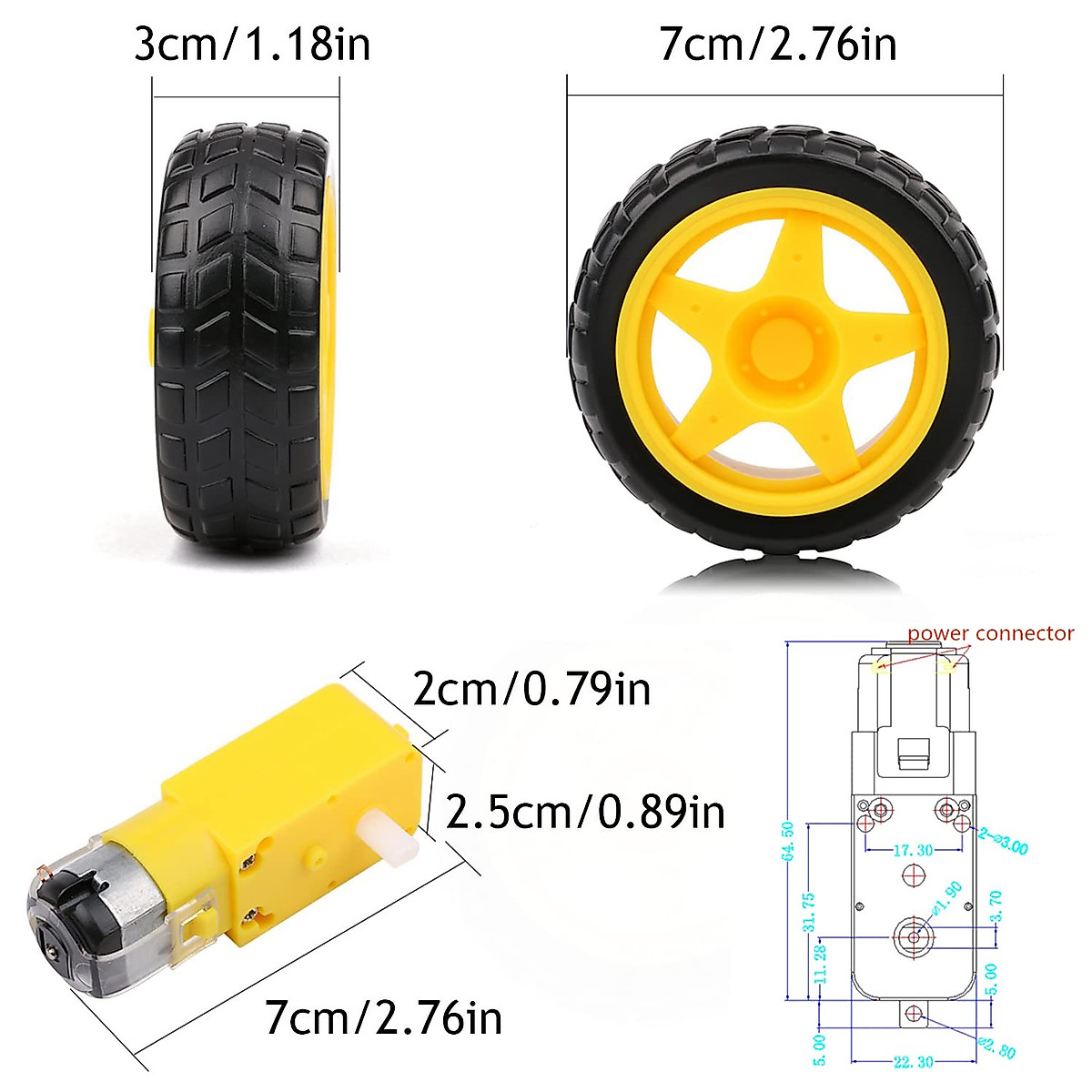 Professional 4WD Robot Smart Car Chassis Kit C101 with Speed Encoder TT Motor, Metal Wheeled Robotic Model Sciences Experiment Platform for Arduino/Raspberry Pie/Microbit STEAM Competition