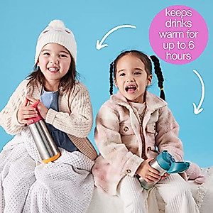 b.box 12 oz Insulated Drink Bottle | Keeps Drinks Cold up to 8 Hours, Warm up to 6 Hours | Double Wall Stainless Steel (Emerald Forest, 12 oz)