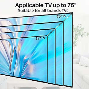 EZISE Universal TV Stand for All Brand 22"-75" TVs, Heavy Duty Table Top TV Legs/Feet with All Mount Hardware Include, fits All Brand TV Stand Base Replacement