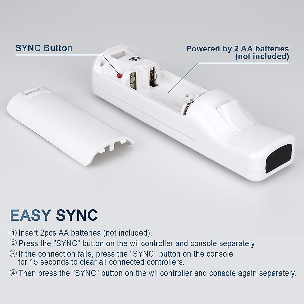 FASIGO Wii Remote with Nunchuck, Wii Controller with Nunchuck, Compatible with Nintendo Wii/Wii U, 2 Pack