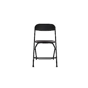 BTEXPERT Plastic Folding Steel Frame Commercial High Capacity Event Chair Lightweight Set for Office Wedding Party Picnic Kitchen Dining Church School Set of 2, Black