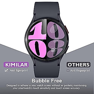 KIMILAR 4 Pack Galaxy Watch 7 / Galaxy Watch 6/5/4 Screen Protector 40mm, Waterproof Tempered Glass Screen Protector Cover Compatible with SAMSUNG Galaxy Watch 7/6/5/4 40mm Smartwatch