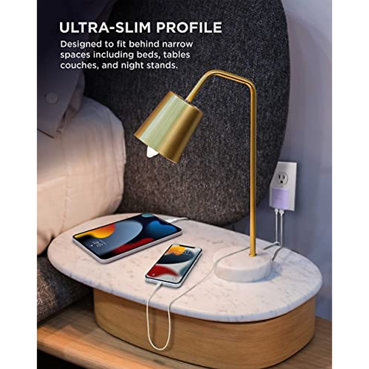 iHome USB C Charger: AC Pro 20W Multiport USB Charger (1 USB-C Port, 1 USB-A Port), Flat USB C Charger Block, Dual Port USB Plug Adapter & Phone Charging Block