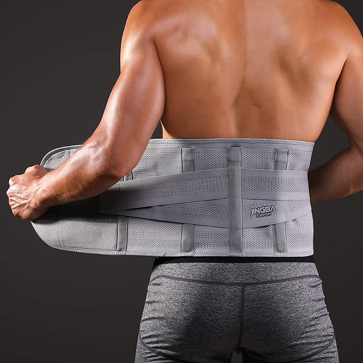 JINGBA Waist back support -Adjustable Back Waist Support Belt - Relief for Back Pain, Herniated Disc, Sciatica, Scoliosis and more! fitness sports Waist back support belts (XXL)