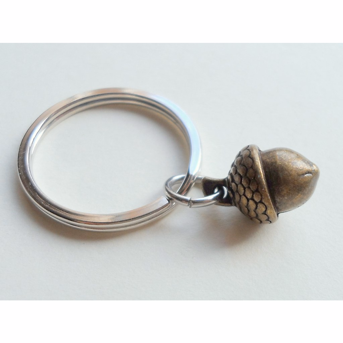 Bronze Acorn Keychain - Peter Pan's Kiss; 8 Year traditional gift