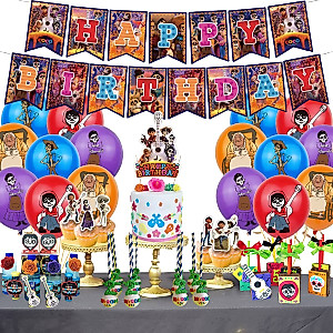 Coco Birthday Party Supplies, Coco Cartoon Themed Party Supplies