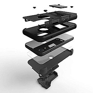 ZIZO Bolt Series for iPhone XR Case with Screen Protector Kickstand Holster Lanyard - Black