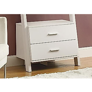 Monarch Specialties , Bookcase, Ladder with 2-Storage Drawers, White, 69"H