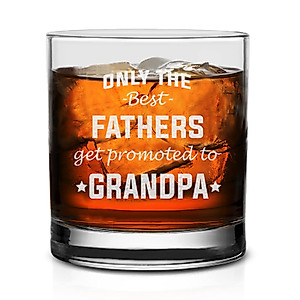 Only The Best Brothers get Promoted to Uncle Pregnancy Announcement Whiskey Glass (Uncle)