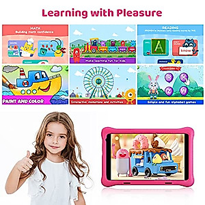 OLEXEX Kids Tablet 8 inch Tablet for Kids 4000 mAh 2GB RAM 32GB ROM HD 1280 * 800 Tablet Kids with WiFi, Bluetooth, Dual Camera, Parental Control