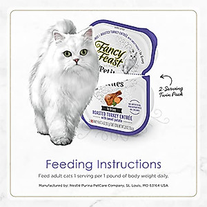 Purina Fancy Feast Gourmet Gravy Wet Cat Food, Petites Turkey & Sweet Potato Entree - (Pack of 12) 2.8 oz. Tubs