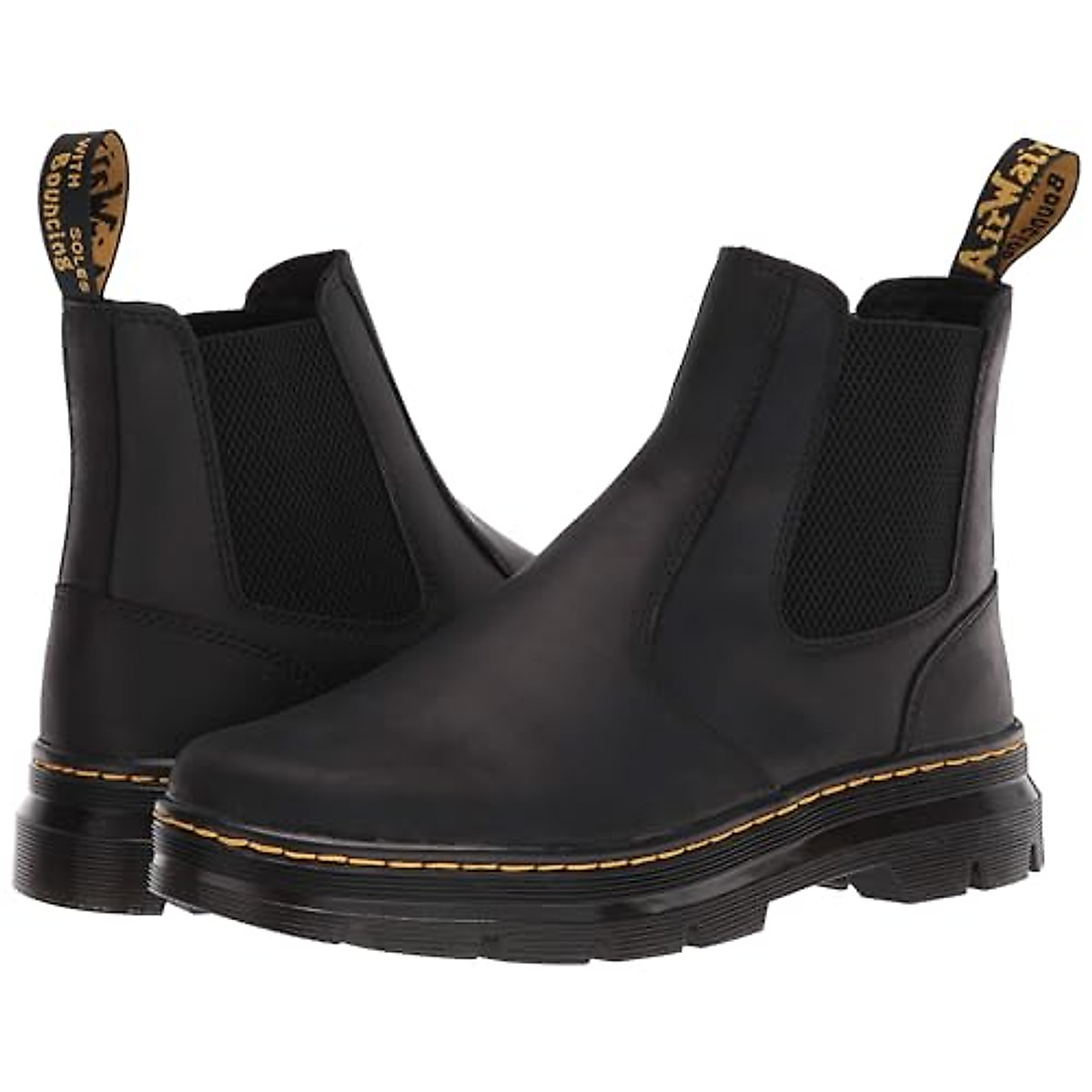Dr. Martens Unisex Embury Chelsea Boot, Black Wyoming, 6 Women/5 Men