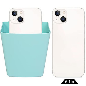 AYVANBER 6 Pack Hanging Cup Holder for Rolling cart Accessories Hooks Little Hanging Buckets Hanging Storage Bins Craft Supplies for Rolling Utility Cart Slim Storage Cart (Teal)