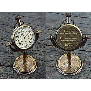 PORTHO Custom Anniversary Gift Desk Clock, Silent Desk clock for home decor, Perfect gift on Graduation day, Wedding anniversary, Valentine's day, Old school time piece