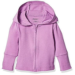 Hanes baby girls Ultimate Zippin Knit Hoodie Hooded Sweatshirt, Purple, 12-18 Months US
