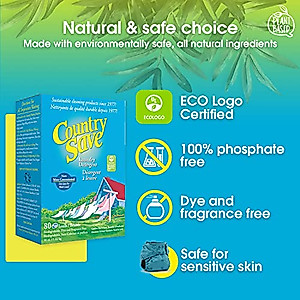 Country Save Laundry Detergent Powder Natural - HE Natural Powdered Laundry Detergent Clear & Free of Chemicals - Sensitive Washing Eco HE Laundry Detergent Safe for Babies (5 Pound (Pack of 1))