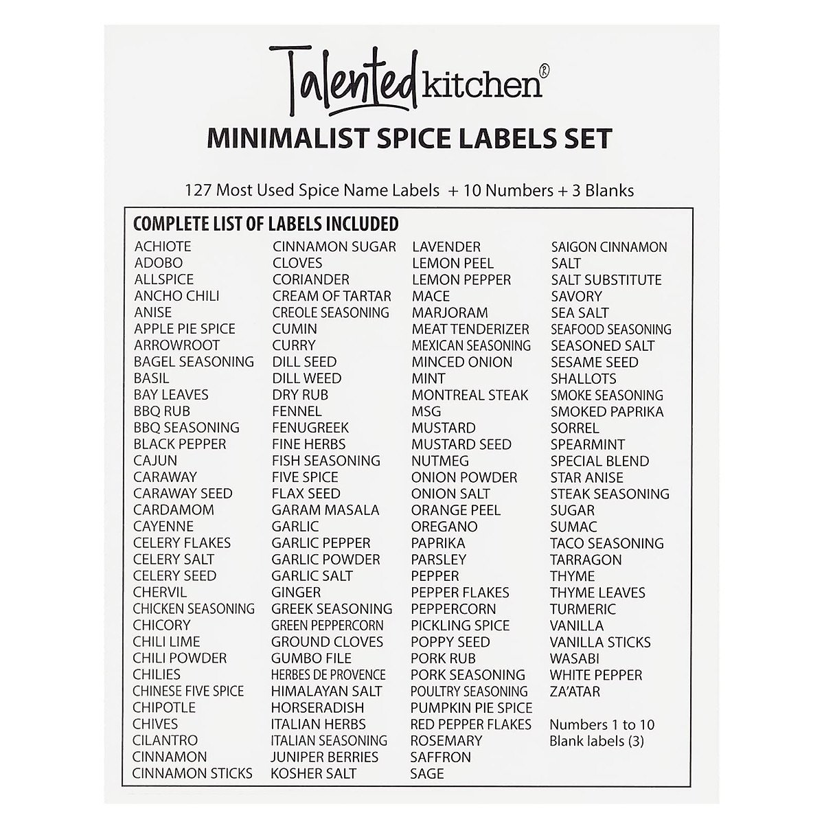 140 Pieces Gold Spice Jar Labels, Minimalist Preprinted All Caps Text on White Stickers for Seasonings, Herbs, Kitchen Organization (Water Resistant)