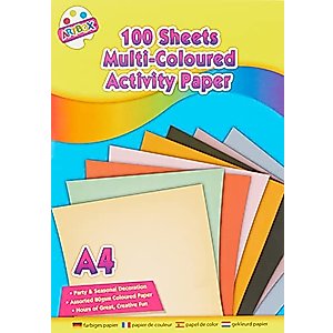 ArtBox A4 Activity Paper - Assorted Colours (Pack of 100 Sheets)